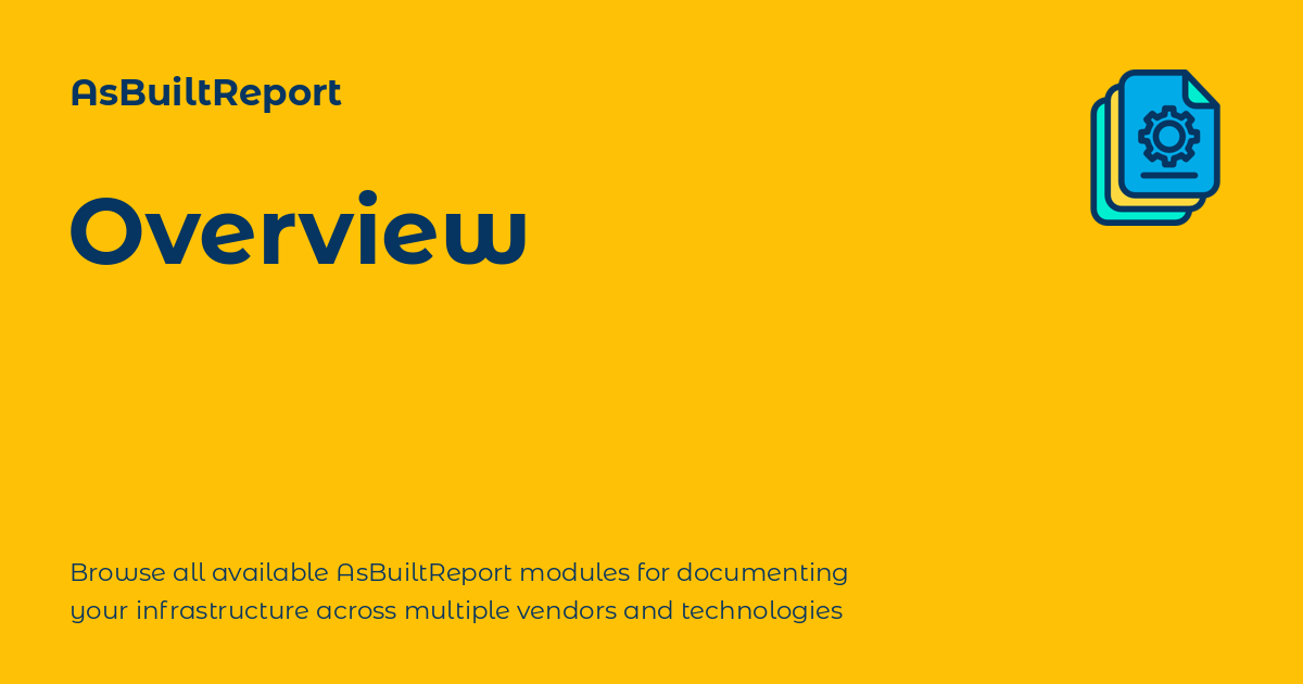 Overview - AsBuiltReport